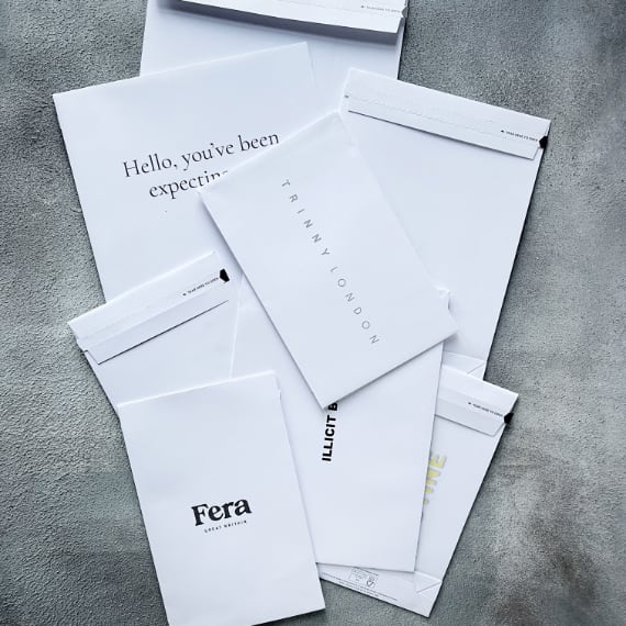 Express FSC Premium White Mailing Bags | Paper Bag Co