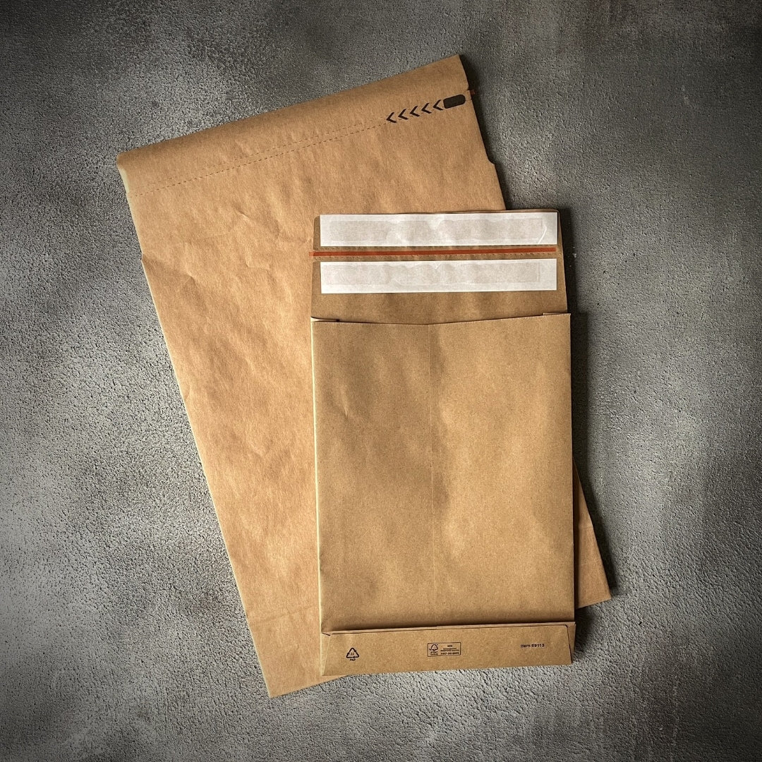 FSC® Brown Kraft Paper Mailing Bags - 250x50x350mm | Paper Bag Co