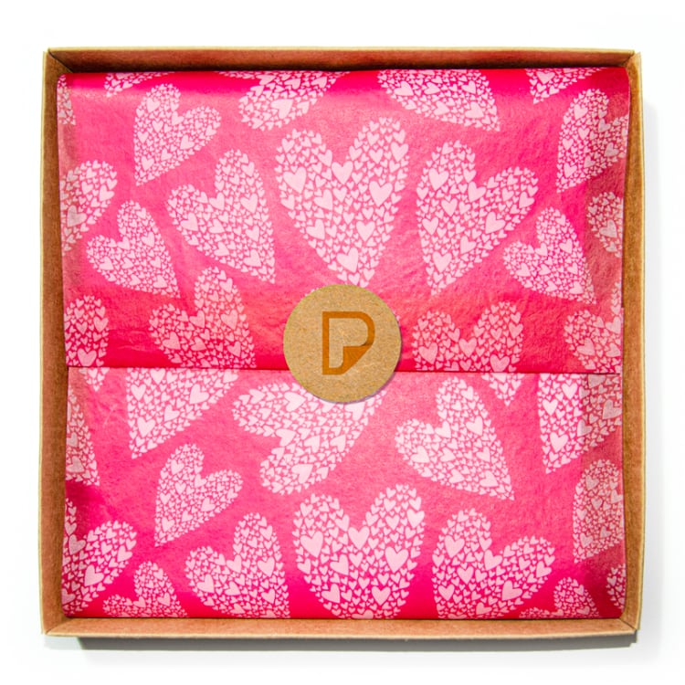 Pink Love Patterned Tissue Paper | Paper Bag Co